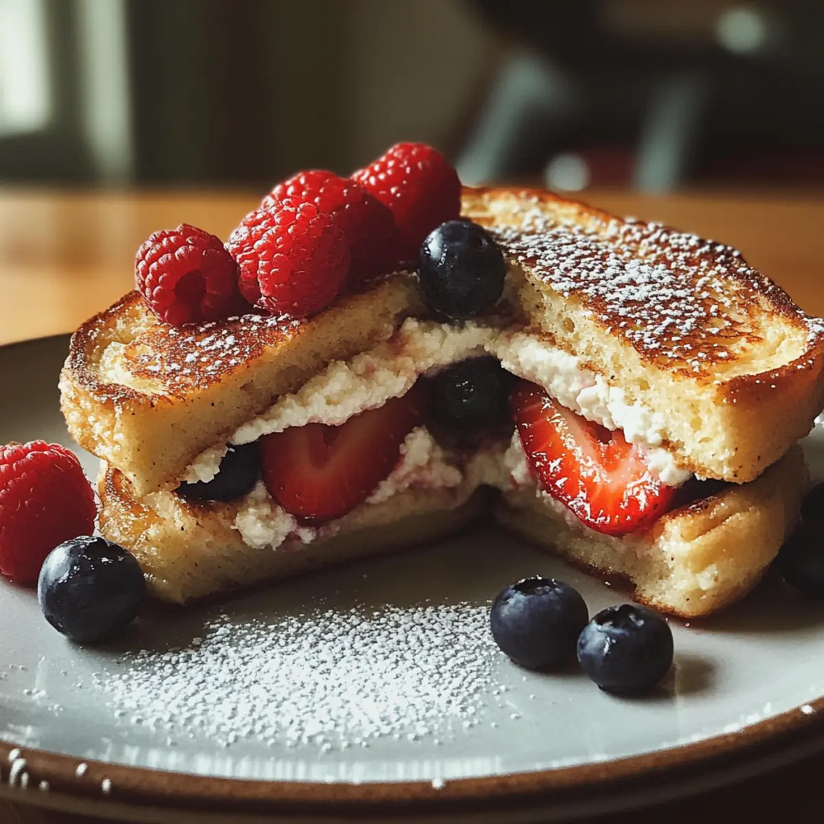 Irresistible Ricotta and Berry Stuffed French Toast