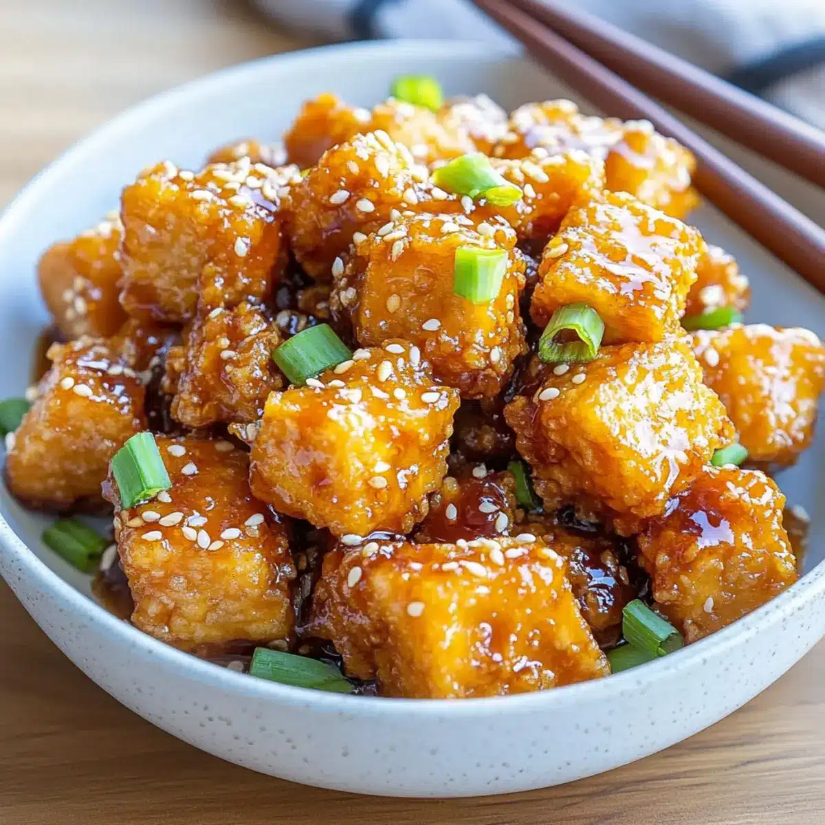 Irresistible Crispy Honey-Garlic Tofu: A Delicious Vegan Delight