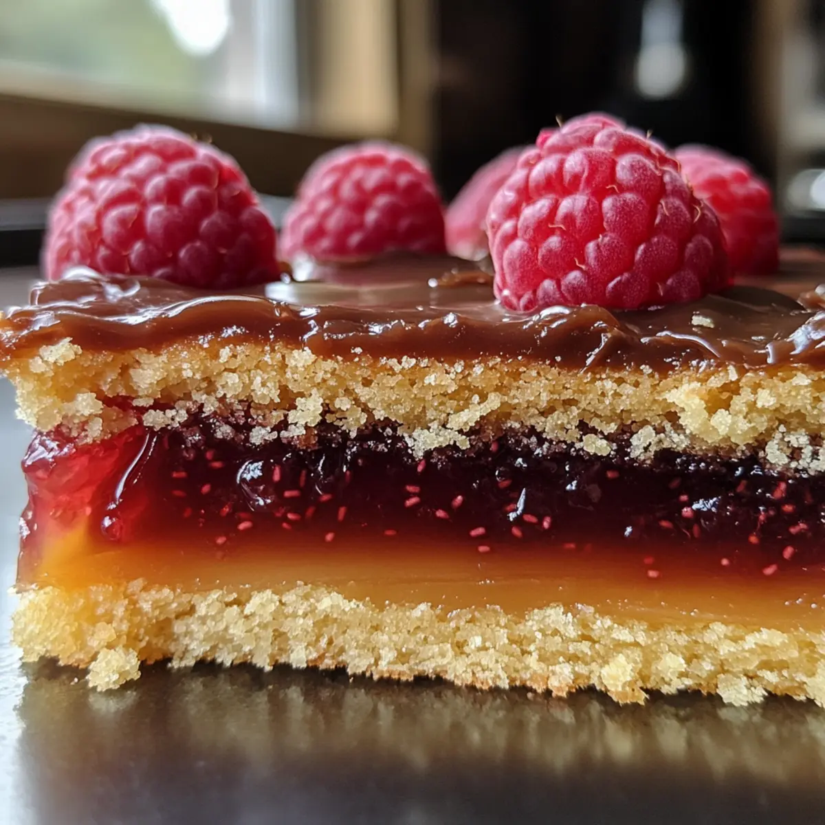 Ultimate Vegan Raspberry Caramel Millionaires Shortbread