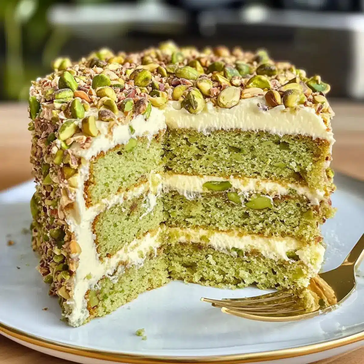 Pistachio Mascarpone Layer Cake: Irresistibly Creamy Delight