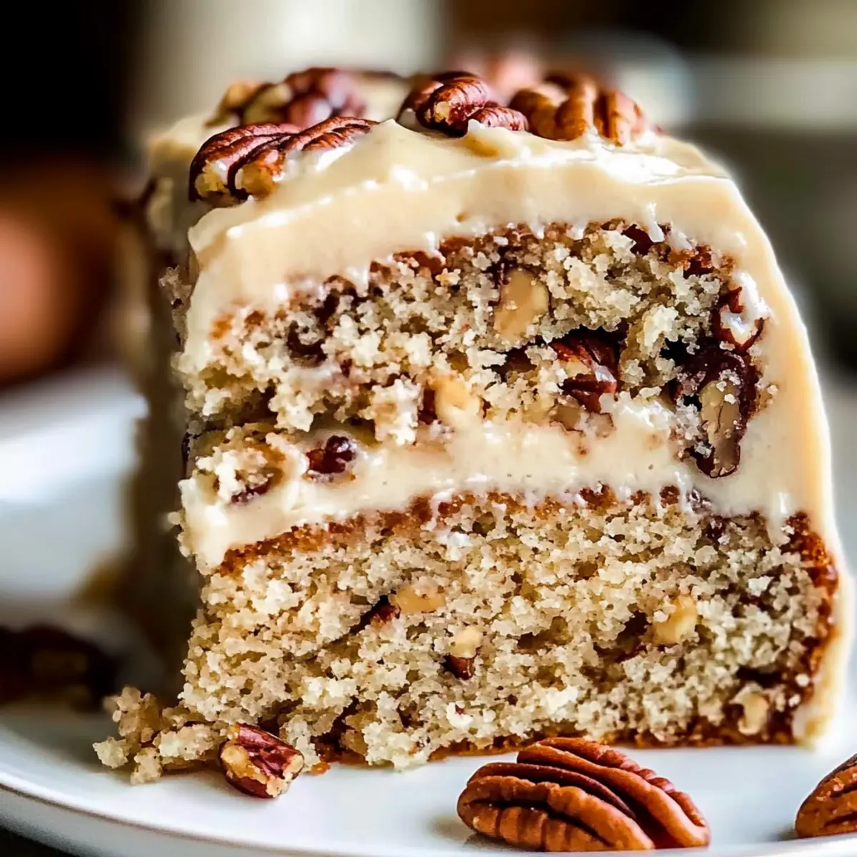 Irresistible Butter Pecan Cake Layers With Creamy Frosting