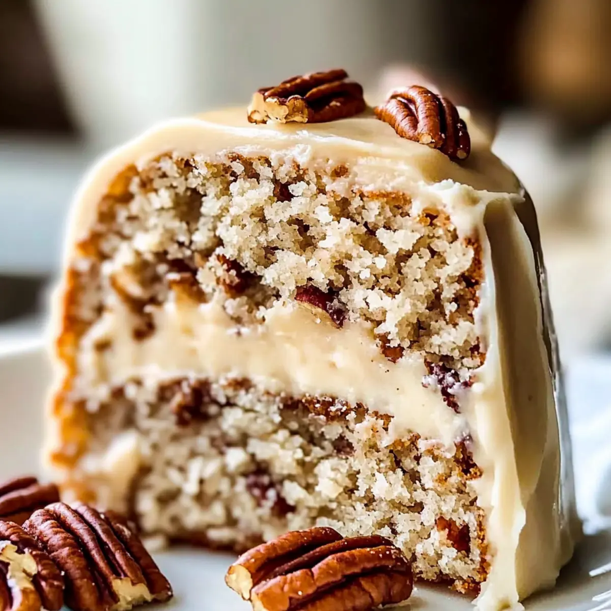 Irresistible Butter Pecan Cake Layers With Creamy Frosting