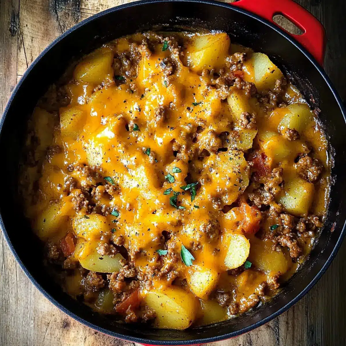 Irresistible Cheesy One Pot Beef and Potatoes for Cozy Nights