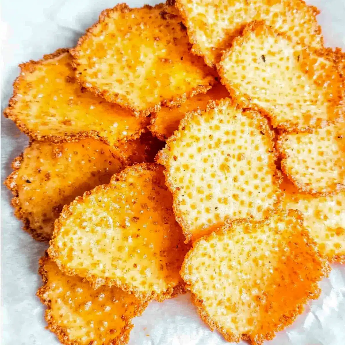 Easy Baked Cheese Crisps: Delicious Low-Carb Snack Delight