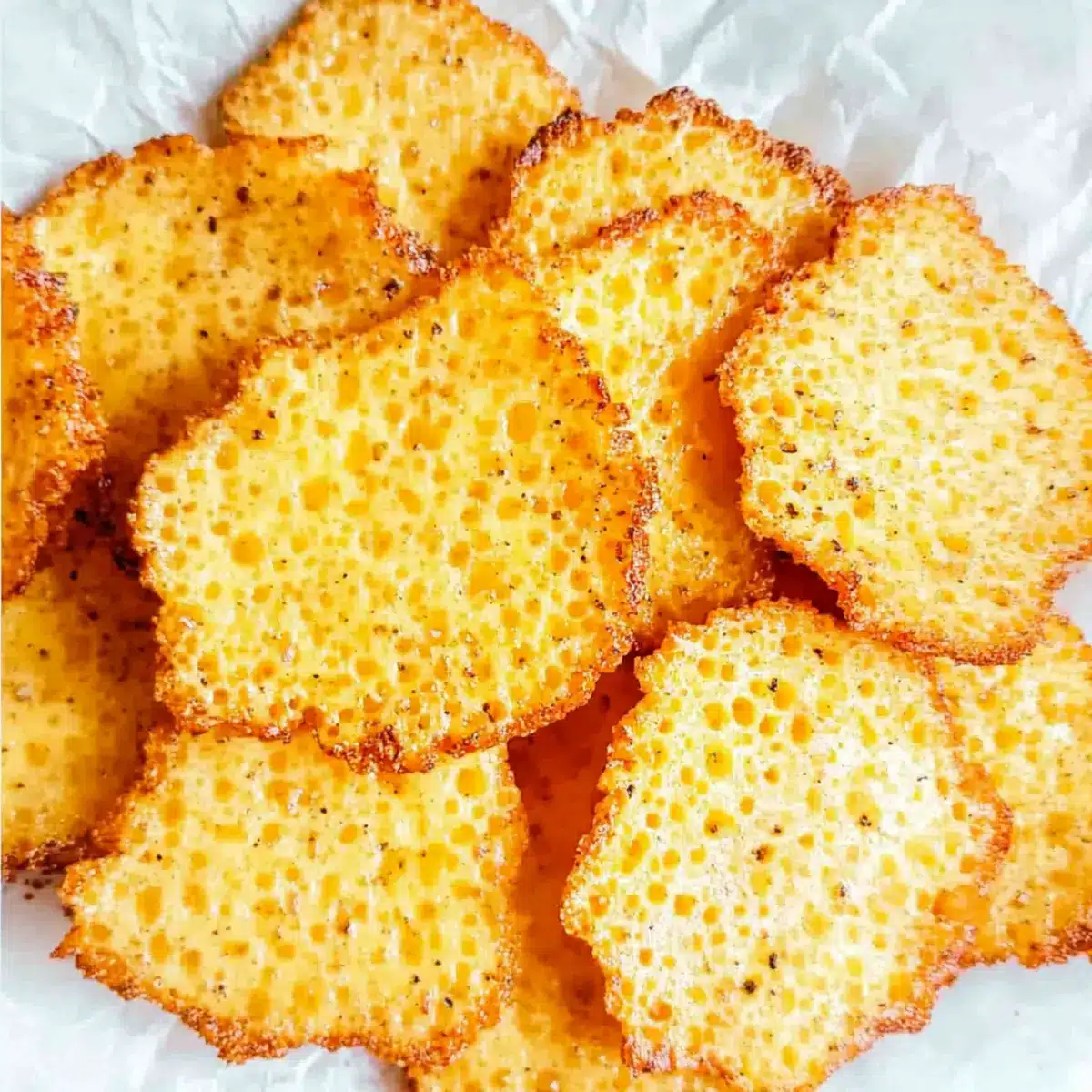 Easy Baked Cheese Crisps: Delicious Low-Carb Snack Delight