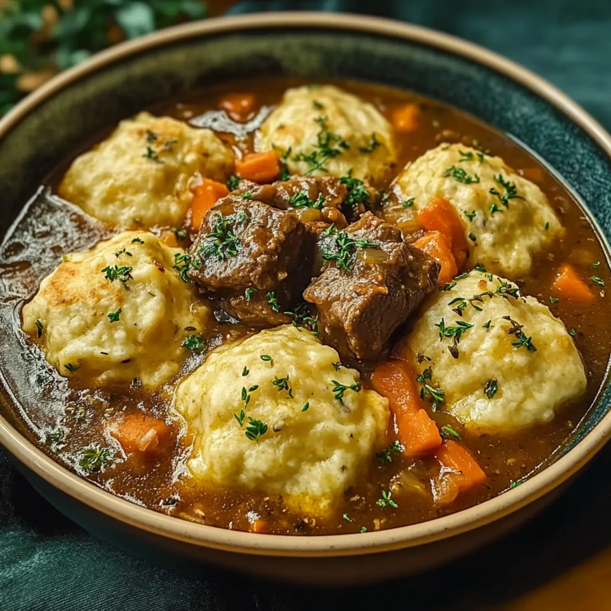 Ultimate Comforting Beef Stew with Cheddar Herb Dumplings