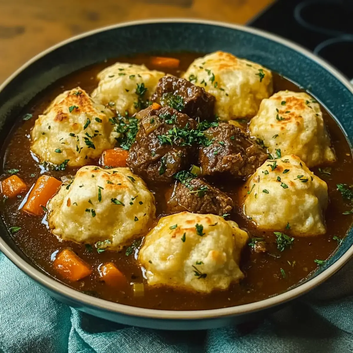 Ultimate Comforting Beef Stew with Cheddar Herb Dumplings
